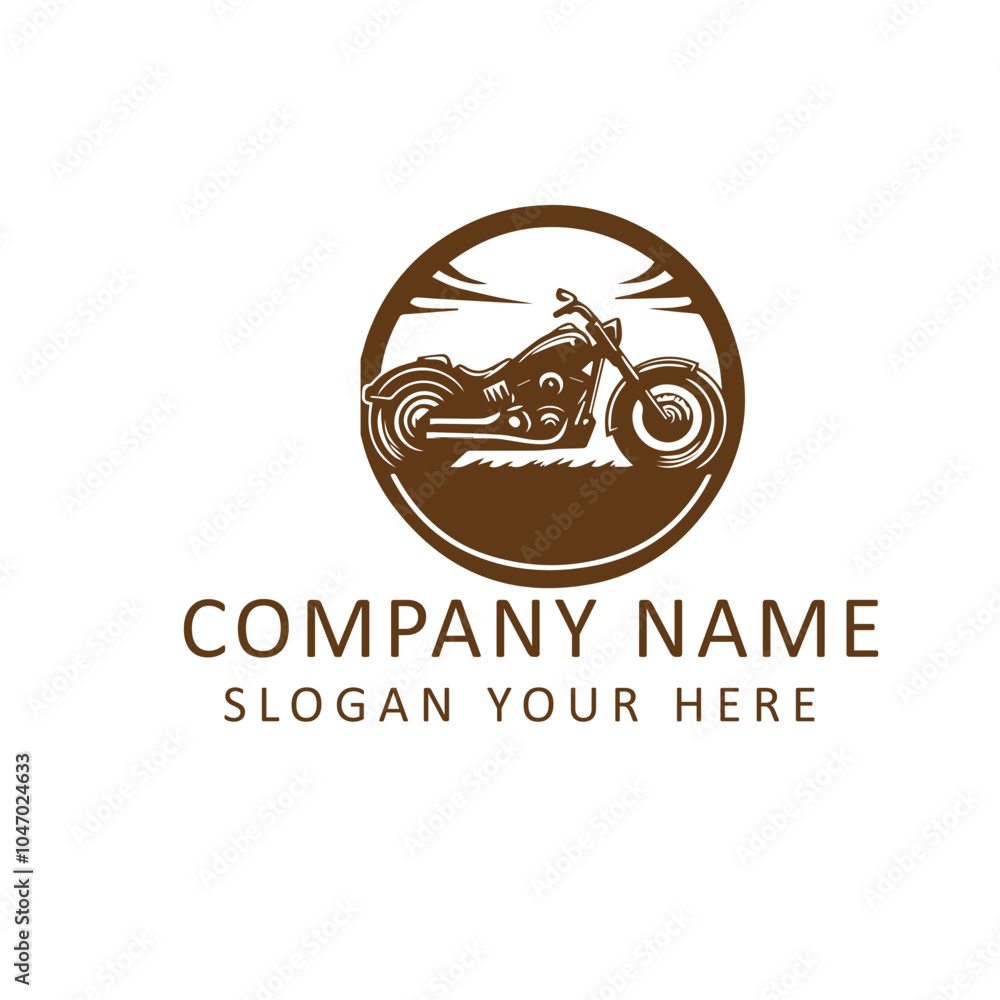 Logo depicting a dynamic motorcycle, embodying speed and freedom Stock ...