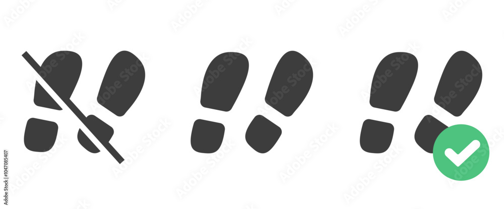 Do not stand here icon sign vector, dont step allowed symbol simple ...