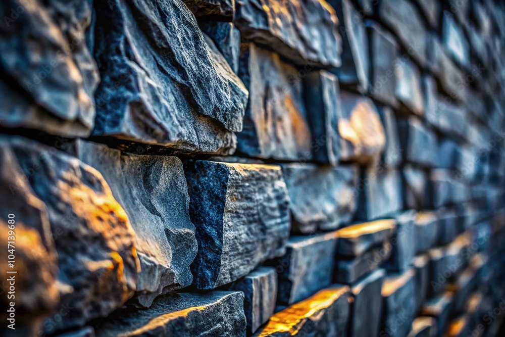 Low Light Photography of Gray Stone Wall with Intricate Black Rock ...