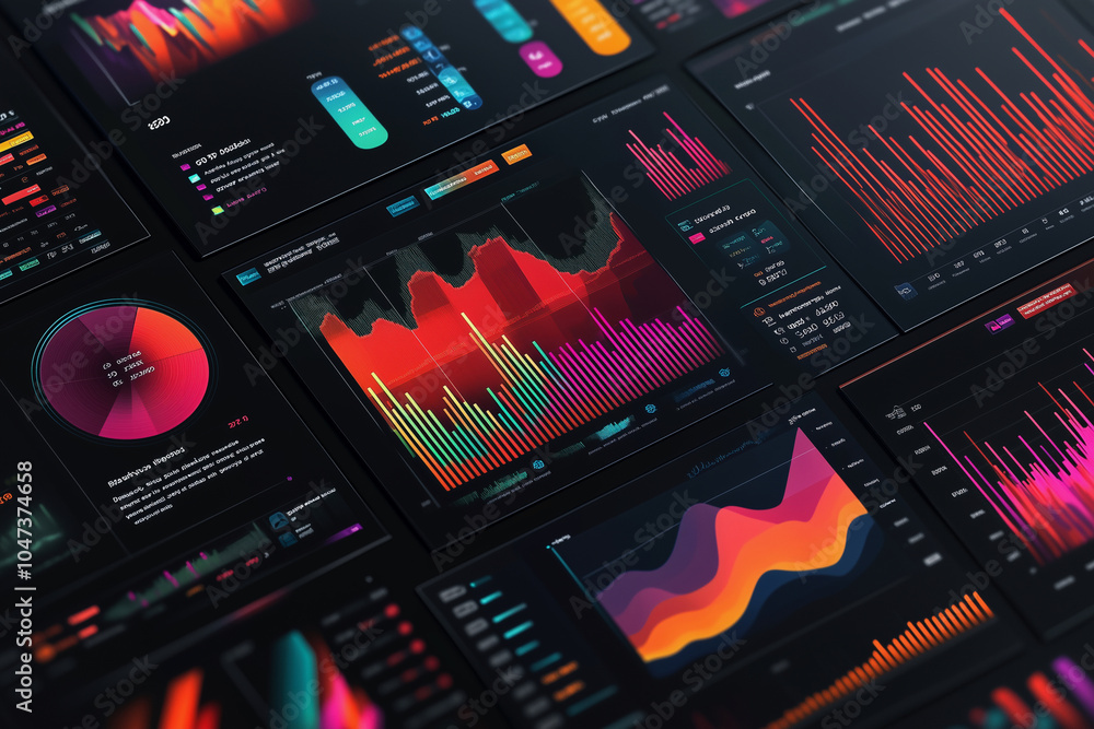 colorful chart with many different colored lines and circles. The chart ...