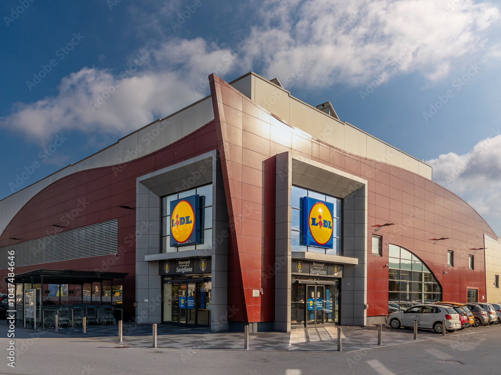 Savigliano, Italy - October 25, 2024: Lidl discount store building ...