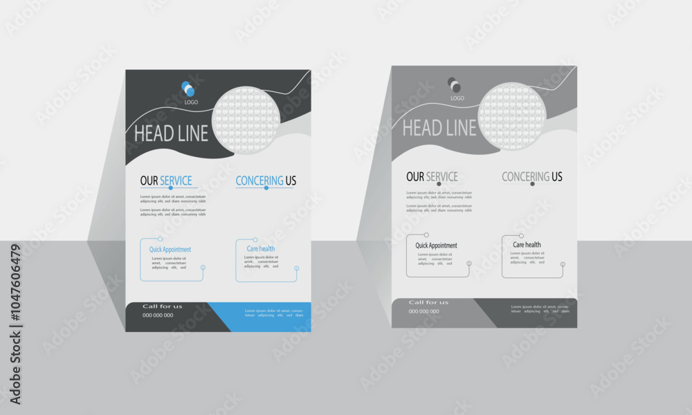 new medical flayer design and healthcare modern services. vactor ...