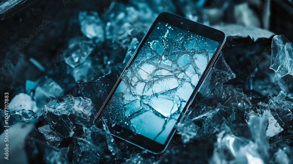 Old smartphones being discarded into a recycling bin, digital detox ...