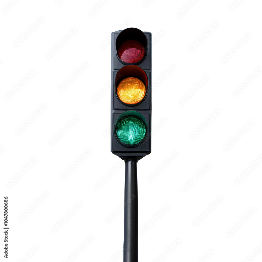 Traffic light with red, yellow, and green lights. PNG, transparent ...