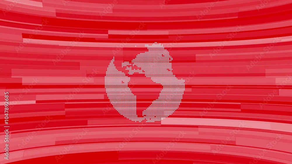 international news background animation. 3d rotated earth technology ...