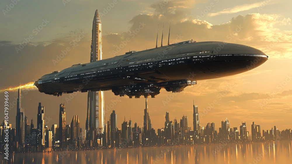 Colony Ship Leaving Earth : A massive colony ship, designed to carry ...