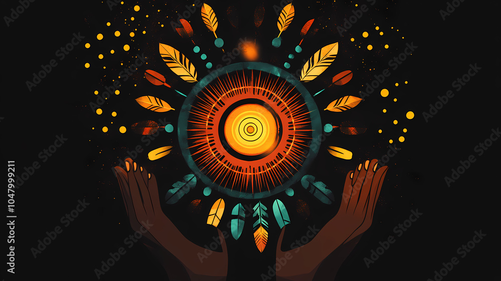 Sacred medicine wheel symbols and motifs from native american cultures ...