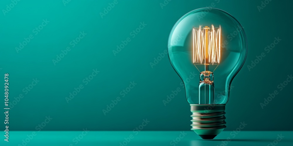 Light bulb green background is turned placed flat Discover Tips and ...