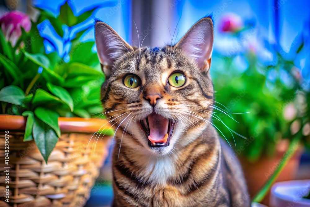 Foto de Stock Image of Cute tiny hyper realistic American Bobtail Cat ...