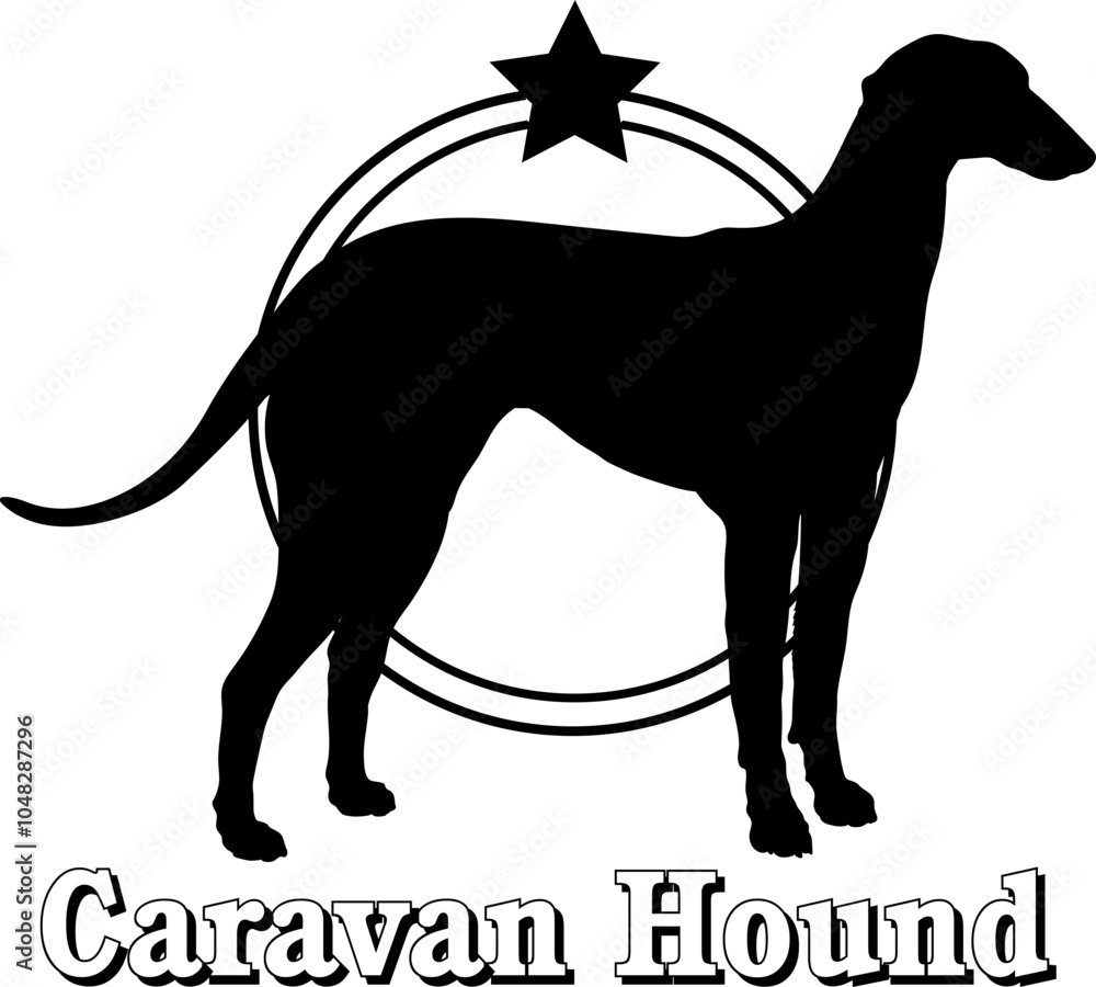 Caravan Hound dog silhouette, dog, dog breeds, logo, vector, silhouette ...