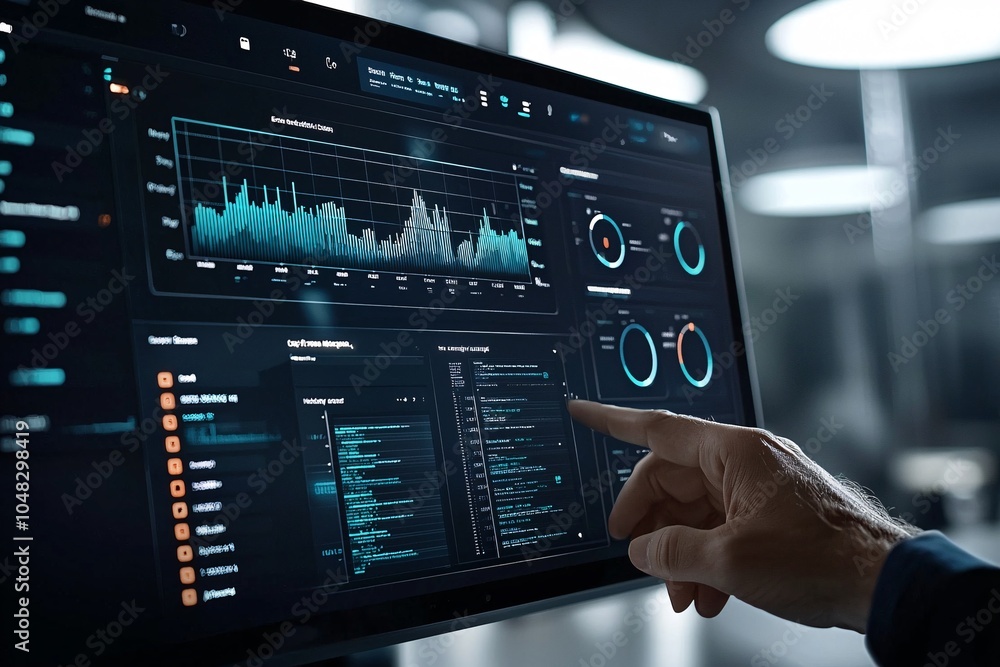 Animated dashboard with real-time website traffic analytics, live data ...
