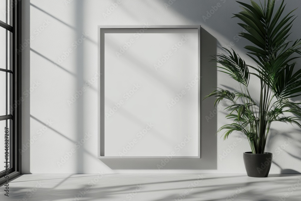 minimalist art display, a contemporary canvas mockup featuring ...