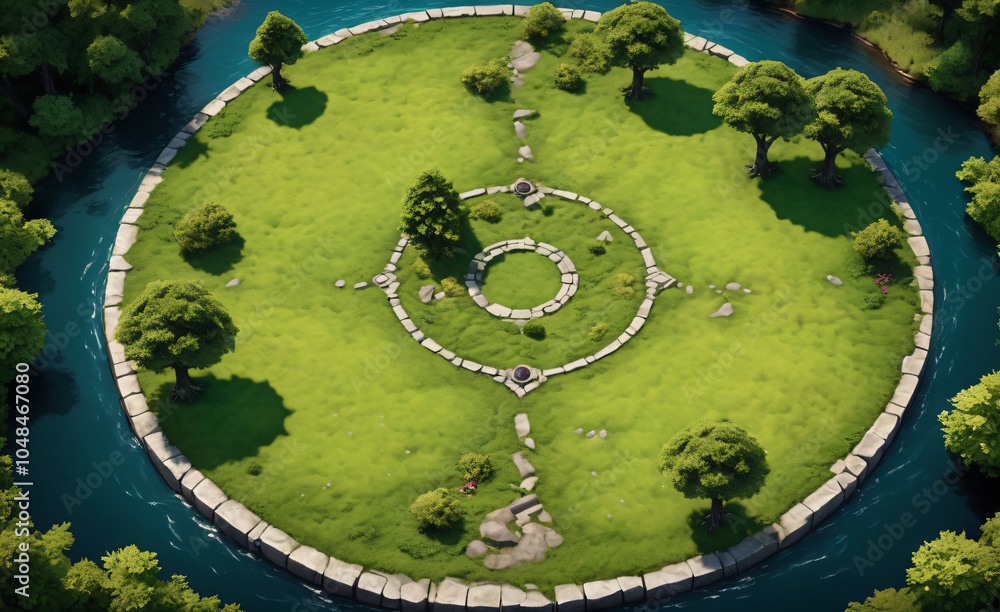 DnD battlemap Game battle map design, fantasy battlefield for battles ...