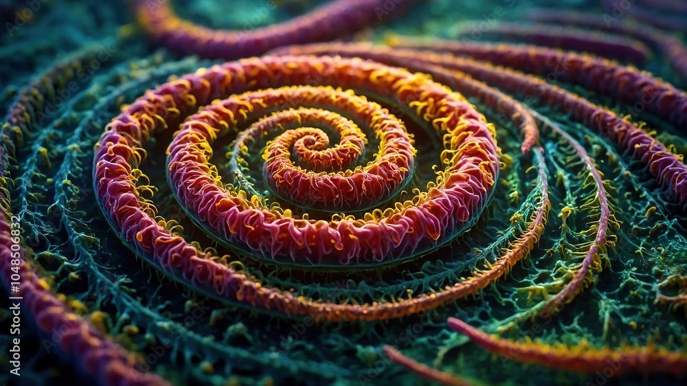 3D render unveils Helicobacter pylori, a microscopic spiral bacteria ...