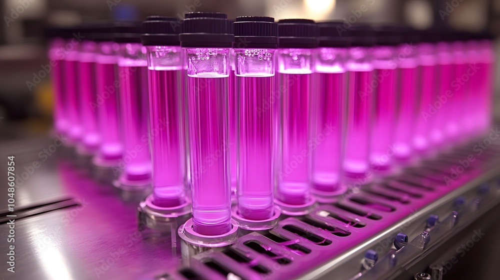 Gene editing in biotech lab with CRISPR technology, glowing DNA visuals ...