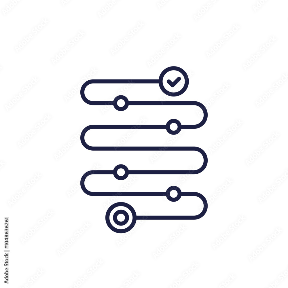 product roadmap icon in line design Stock Vector | Adobe Stock