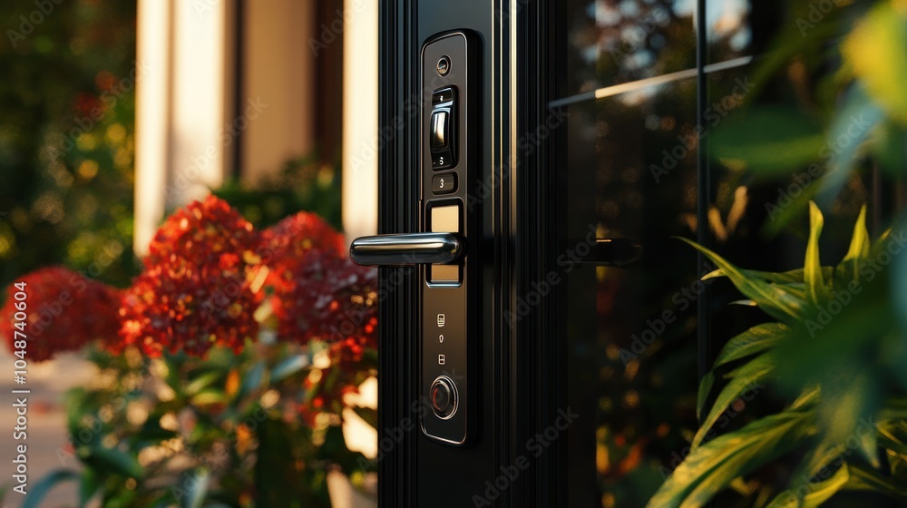 Digital 3D keypad smart lock with fingerprint access, ensuring modern ...
