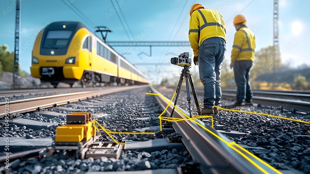 Laser based sensors are being used to precisely measure the alignment ...