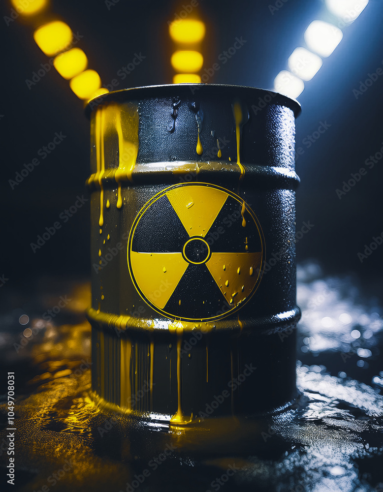 symbol of nuclear power.nuclear weapon. radioactive place. atomic ...