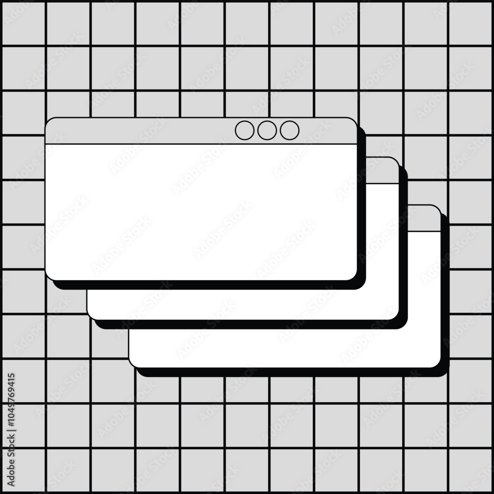 PC user interface from the 90s. Retro style. Nostalgic icons and ...