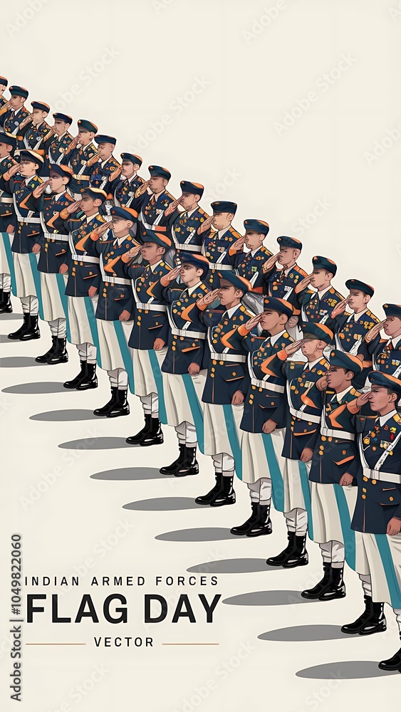 Ilustración de Stock Armed Forces Flag Day, Indian Armed Forces Flag ...