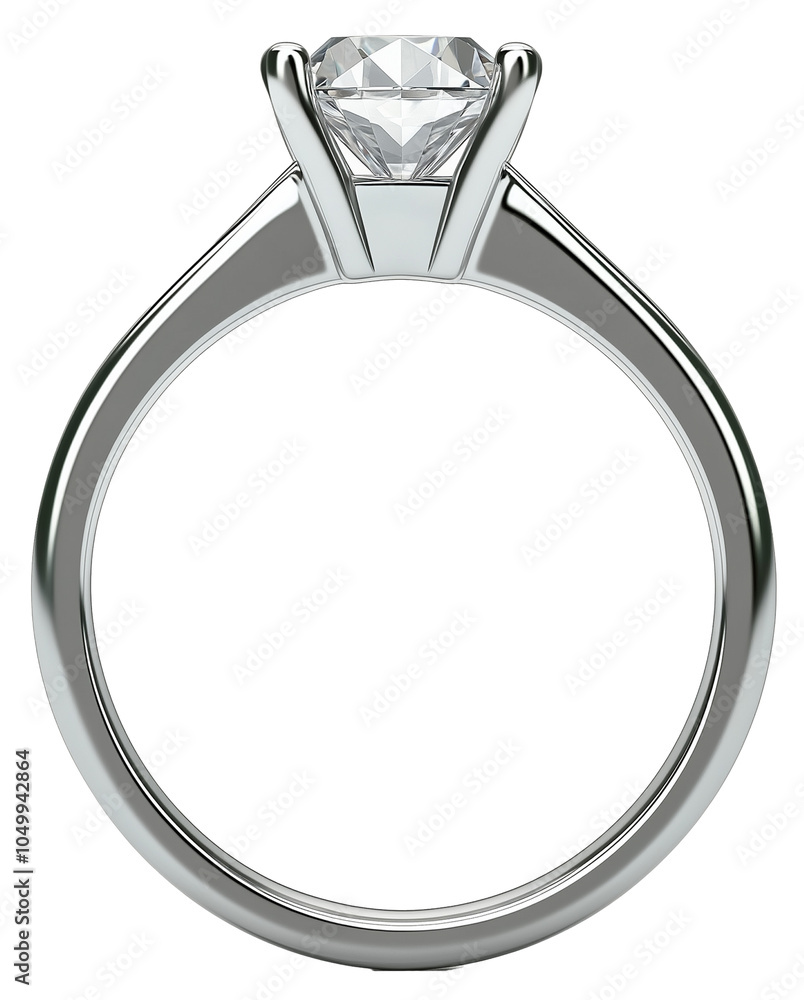 Realistic of diamond ring, isolated on transparent background. Very ...