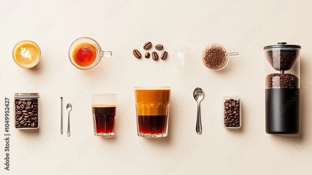 Coffee Shop Menu with Detailed Descriptions Stock Photo | Adobe Stock