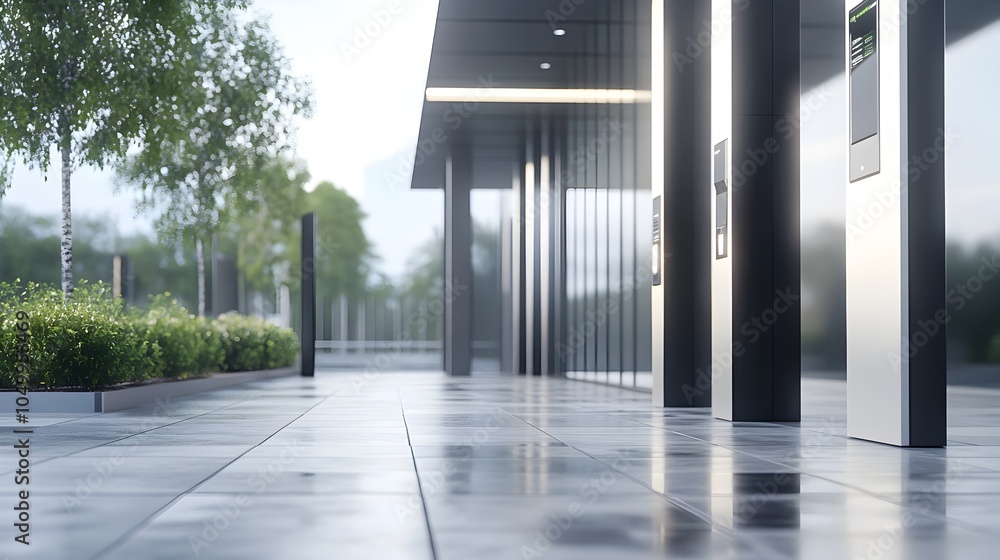 Detailed View of Modern RFID Scanner Sensors in Entrance Gate with ...