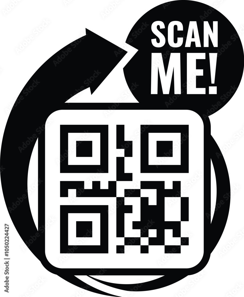 Qr code template. Scan me icon for payment. QR code mockup Symbol. Vector illustration Stock ...
