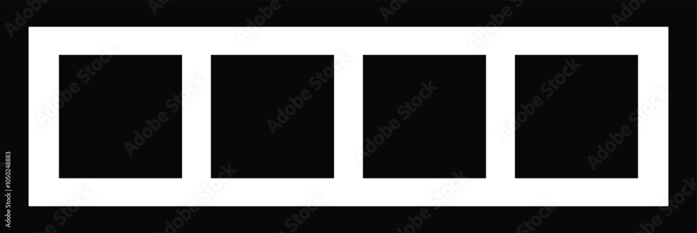 Blank photo booth strip template. Clipart image. Stock Vector | Adobe Stock