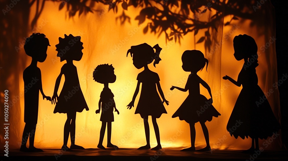 Make a Shadow Puppet Show - "Cut out characters from paper or cardboard ...
