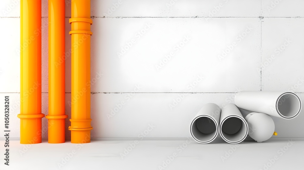 Detailed 3D blueprint visualization of a comprehensive ventilation ...