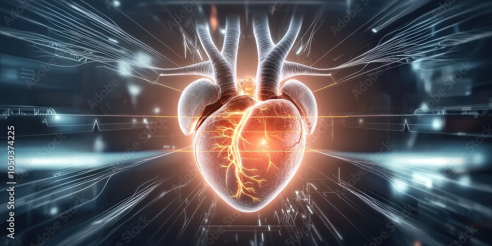 MRI scan of a heart, focusing on cardiac structure, including ...
