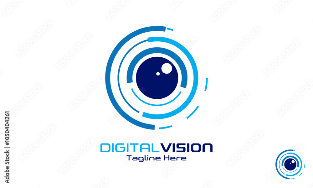 Digital Vision Logo Design Template. Eye Technology Logo Design ...