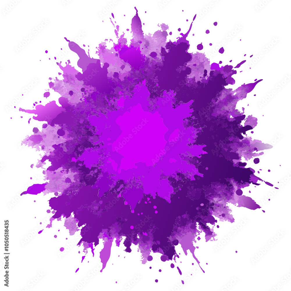 Vector Illustration bright purple color festival Holi paint powder ...