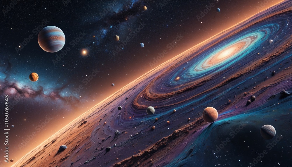 An imaginative interstellar map made from soft modeling clay, featuring ...