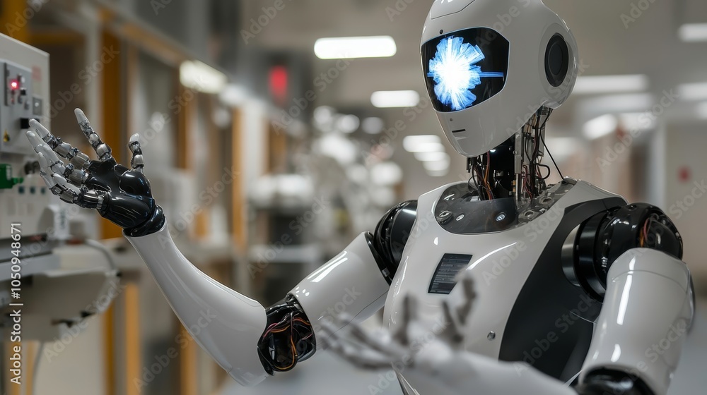 Humanoid robot using advanced imaging technology to detect radiation ...