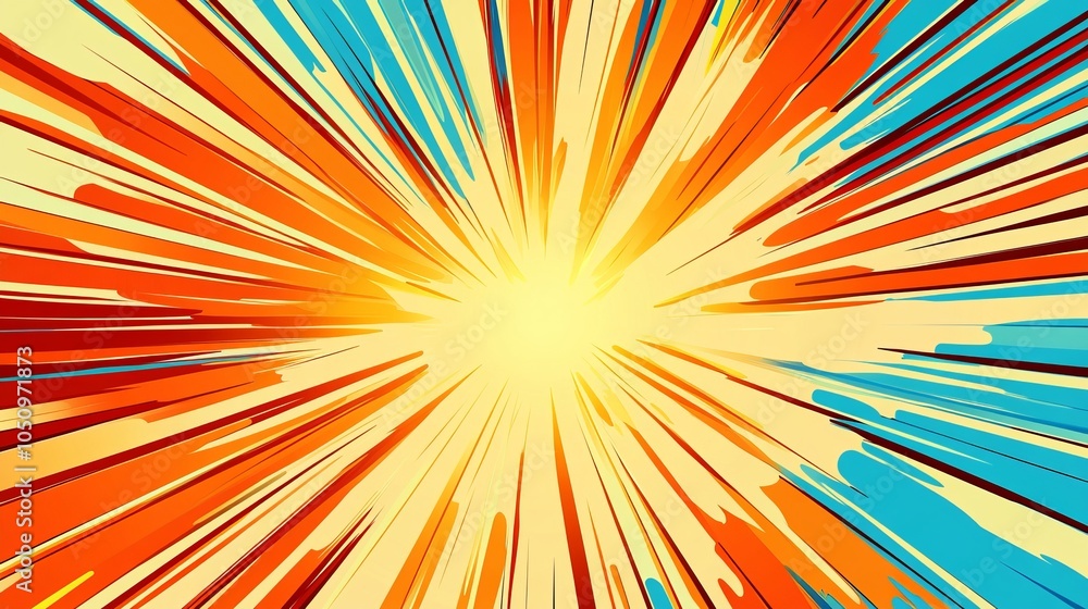 Manga-inspired speed lines for motion effects. Comic action burst and ...