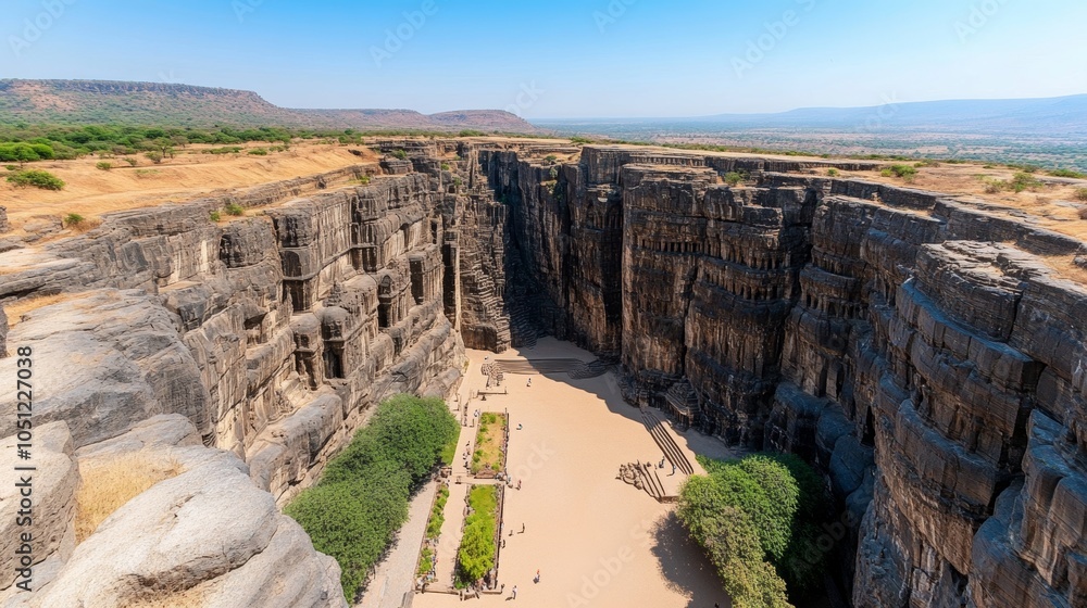 Ancient Rock Cut Caves in India Ellora Caves Indian Architecture ...
