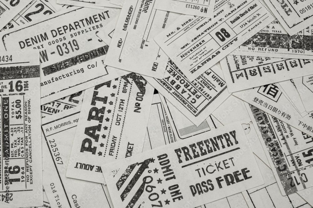 vintage tickets from around the world, theater, movie, concerts ...