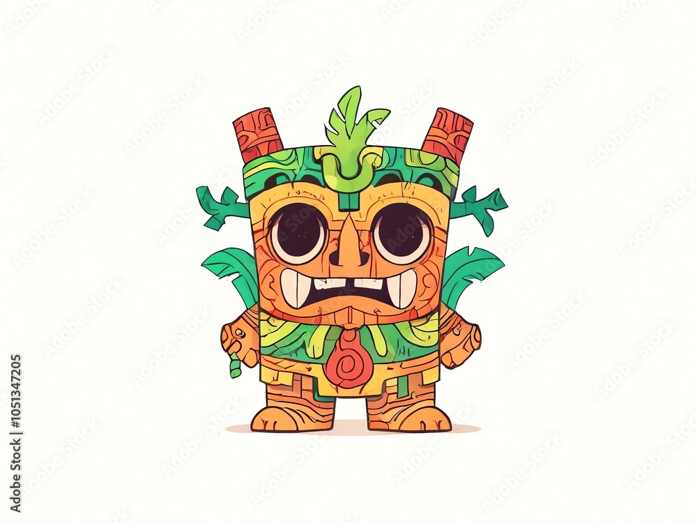 Cute Cartoon Totem Stock Illustration | Adobe Stock