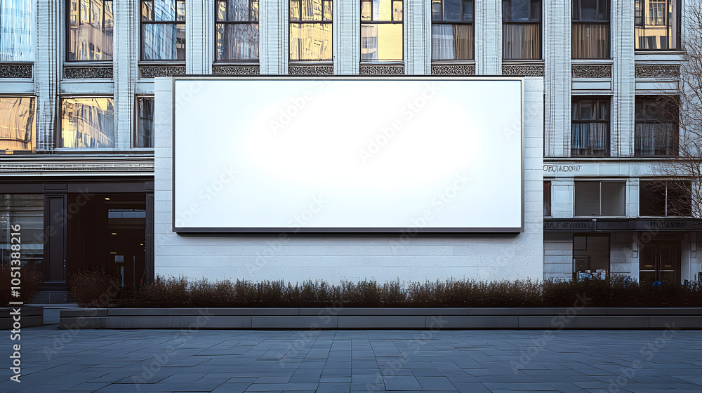 Ilustración de Stock Large horizontal blank advertising poster ...