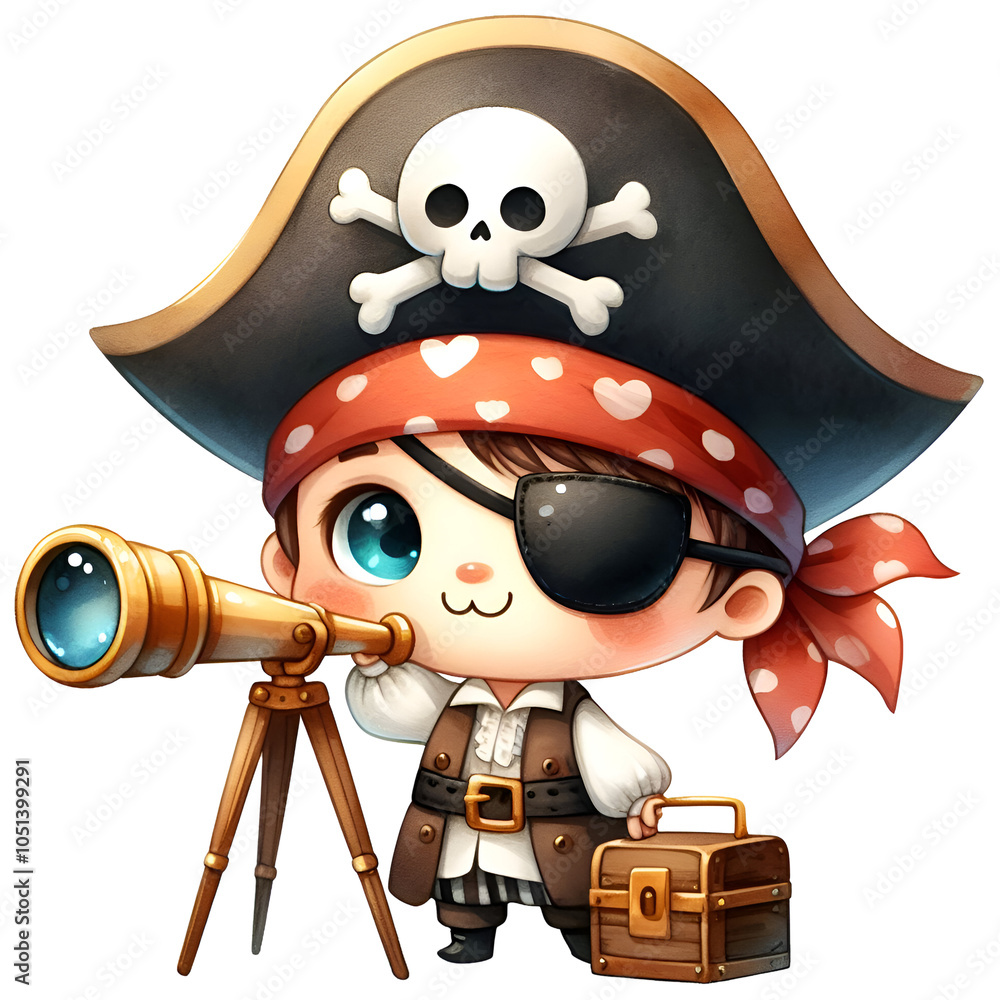 Cute Pirate Clipart, Pirate Ship Clipart, Treasure Island, pirate ...