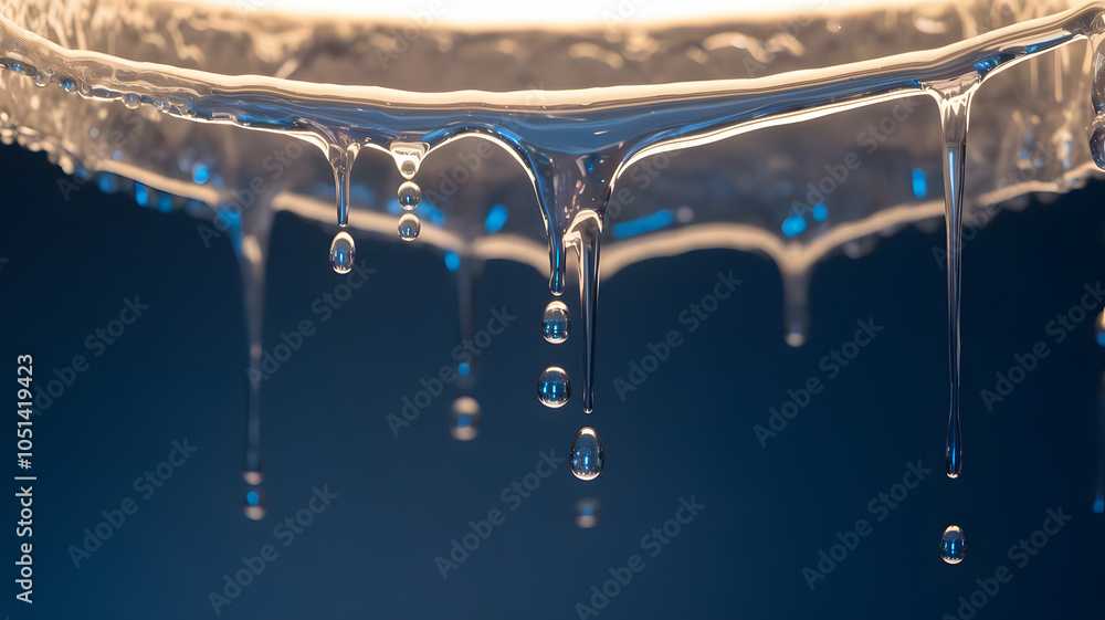 Molten metal droplets: Viscous silver or gold droplets frozen in mid ...