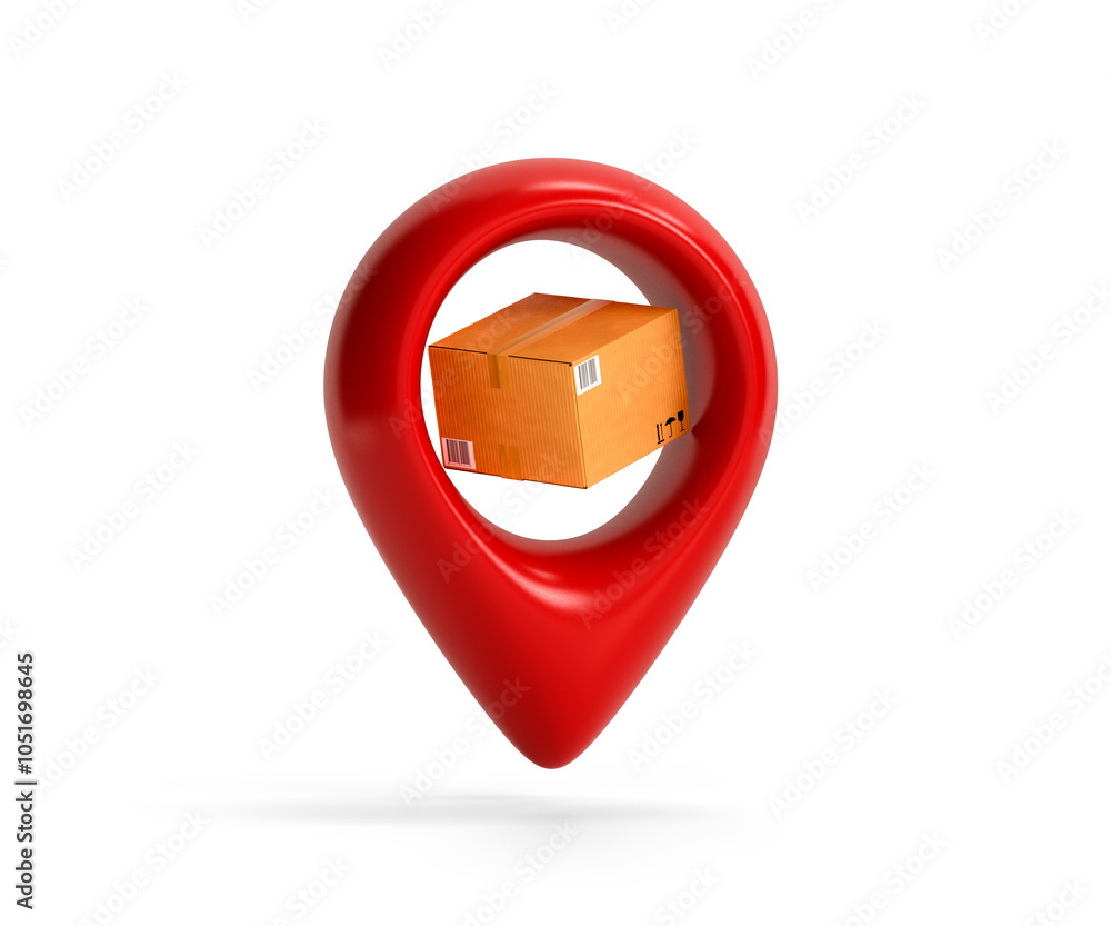 Cargo delivery, logistics and distribution concept. Сardboard boxes ...