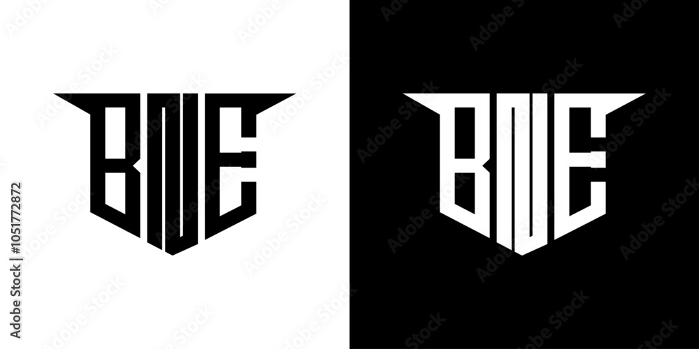 BNE letter logo design with white background in illustrator, vector ...