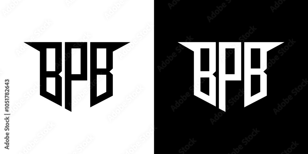 BPB letter logo design with white background in illustrator, vector ...