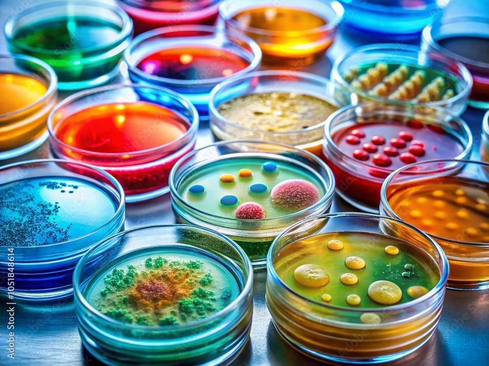 Bacterial Cultures in Petri Dishes: Exploring Diverse Growth Patterns ...