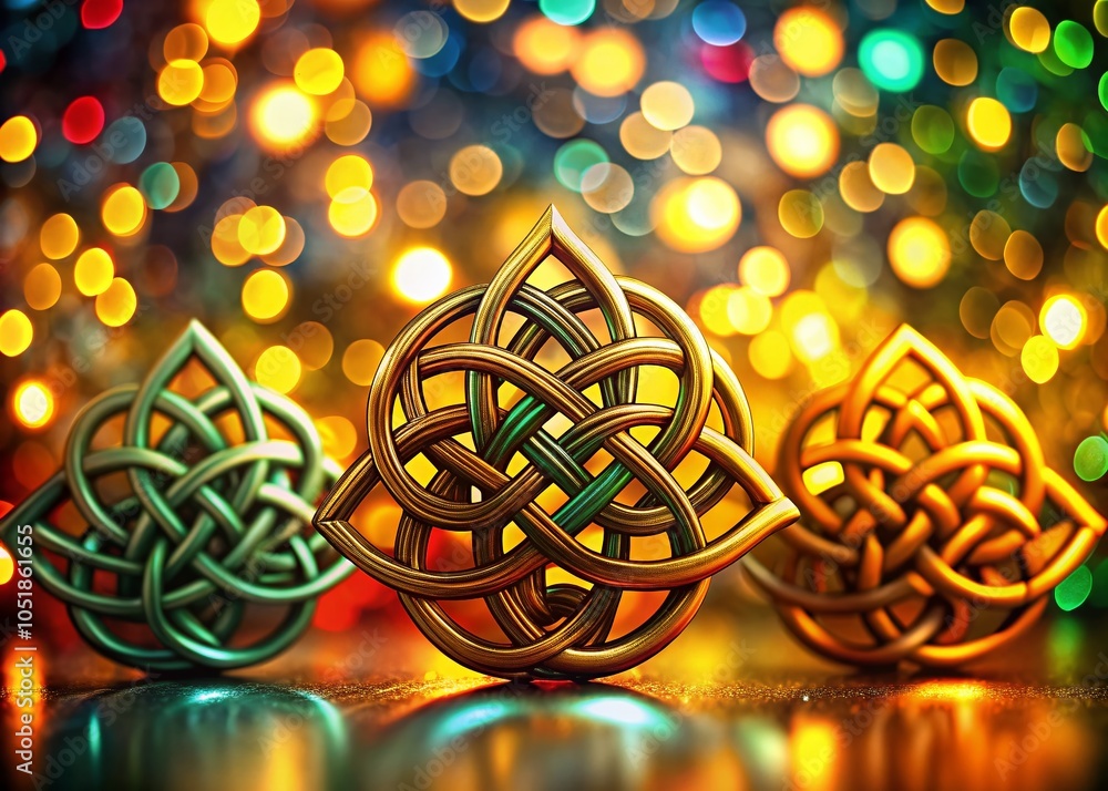 Celtic Knot Designs with Bokeh Effect - Endless Symbols of Unity and ...