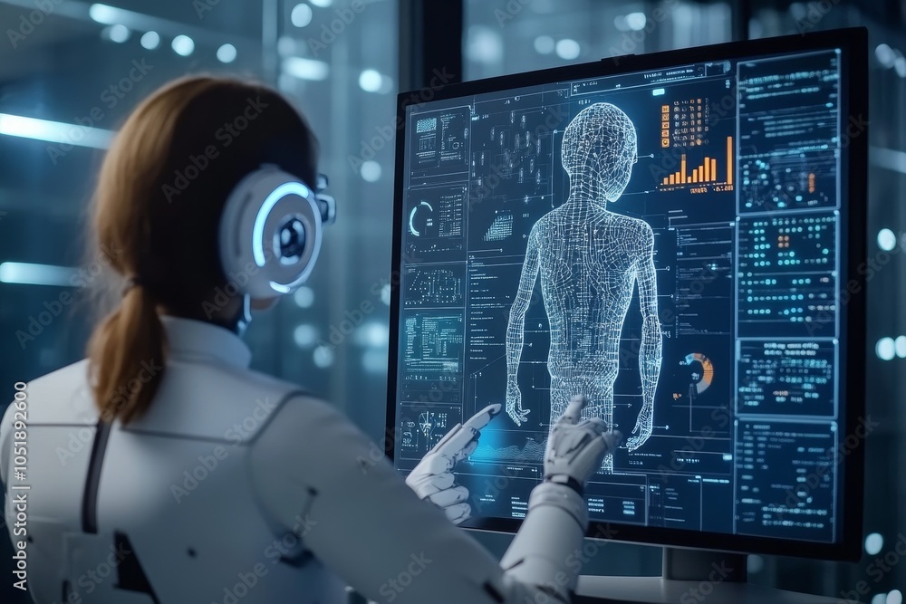 Exploring Digital Bodies: A Glimpse into Advanced Tech and Human Interaction with Futuristic ...